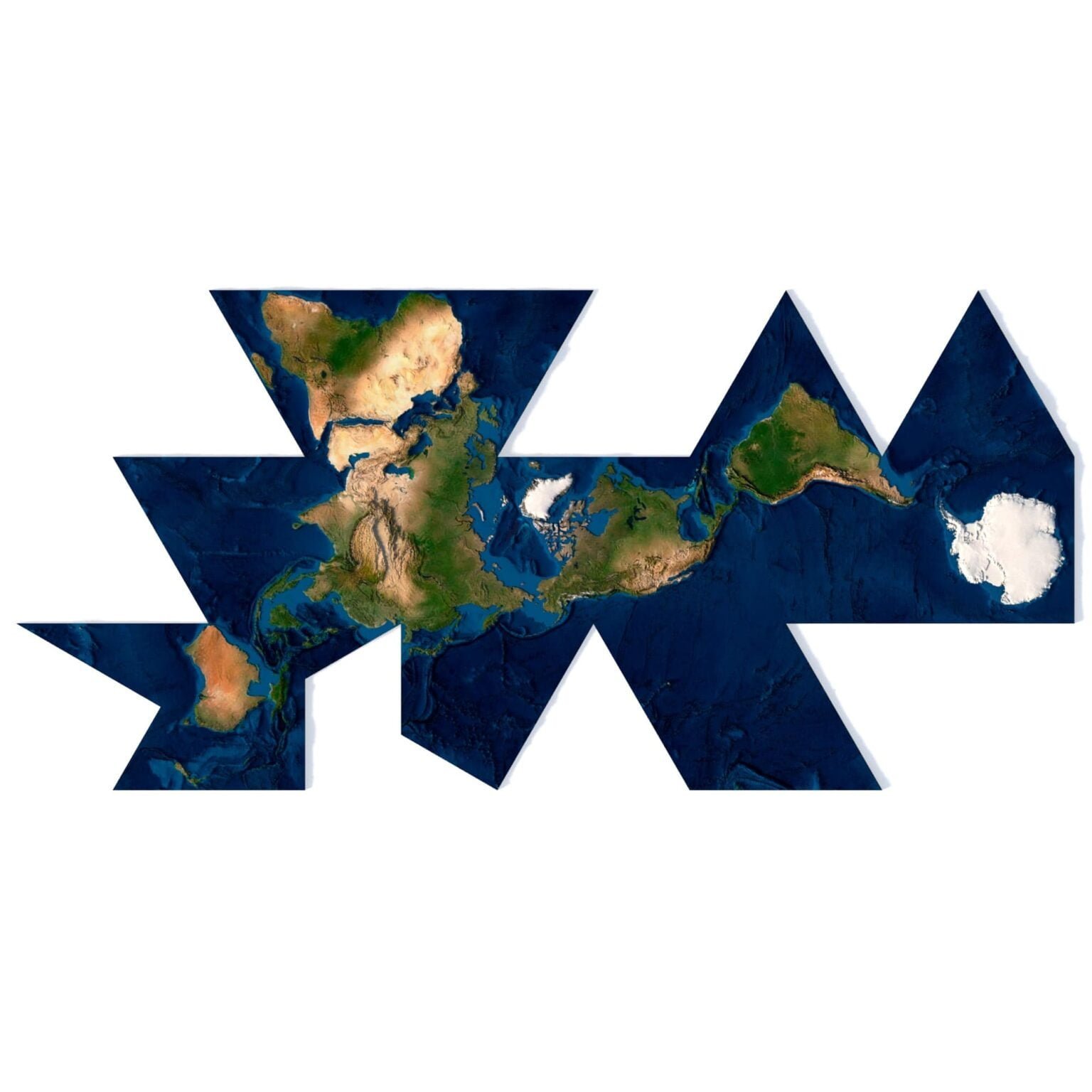 Dymaxion World Map 3D – Fuller Projection with Global Mapping