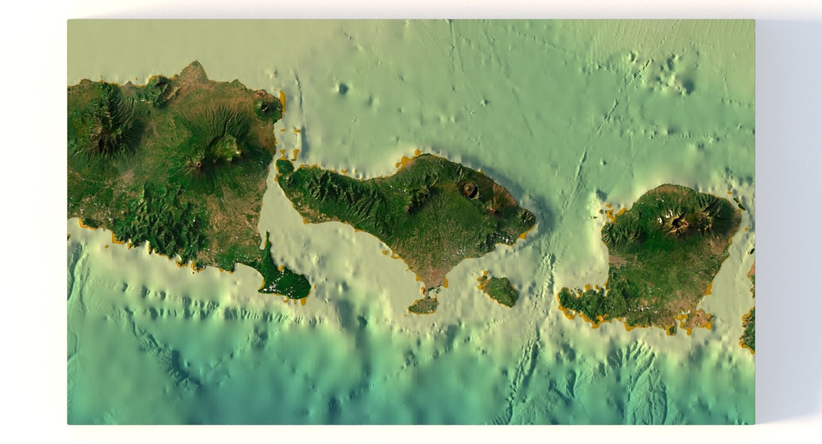 Bali 3D relief without water | 3D Models and 3D Maps