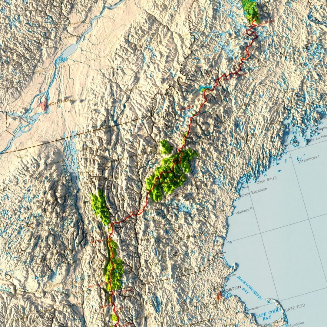 Appalachian Trail 1981 Relief Map | 3D Models and 3D Maps