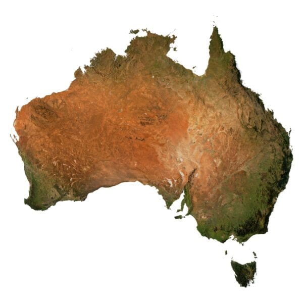Australia Relief Map | Detailed Topography and Elevation Features