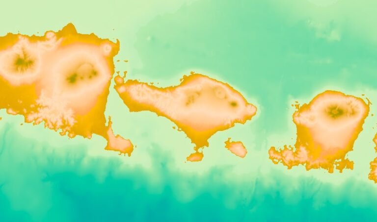 Bali 3D terrain without water | Custom 3D Models and 3D Maps