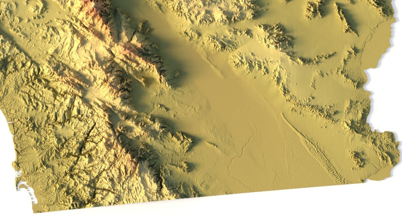 California 3D model terrain | Custom 3D Models and 3D Maps