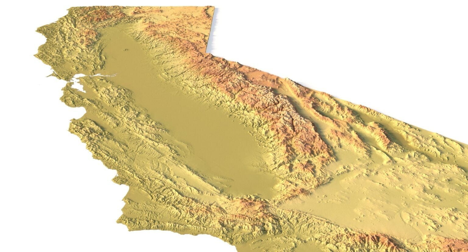 California 3D model terrain | Custom 3D Models and 3D Maps