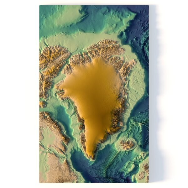 Greenland 3D terrain without water | Custom 3D Models and 3D Maps