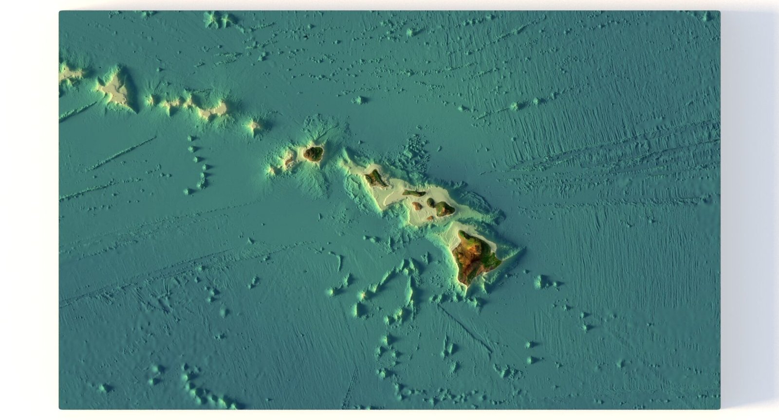 Hawaii 3D terrain without water | Custom 3D Models and 3D Maps