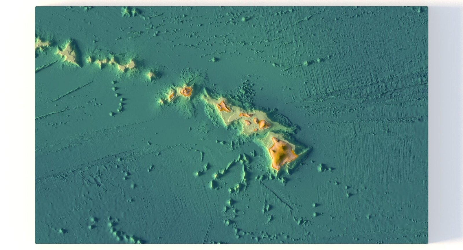 Hawaii 3D terrain without water | Custom 3D Models and 3D Maps