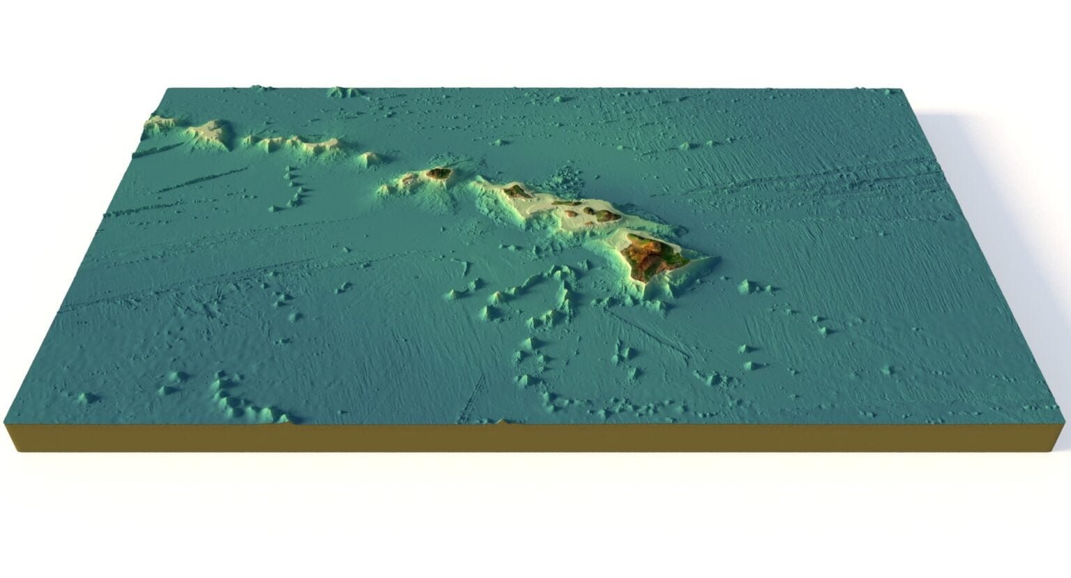 Hawaii 3D relief without water | 3D Models and 3D Maps