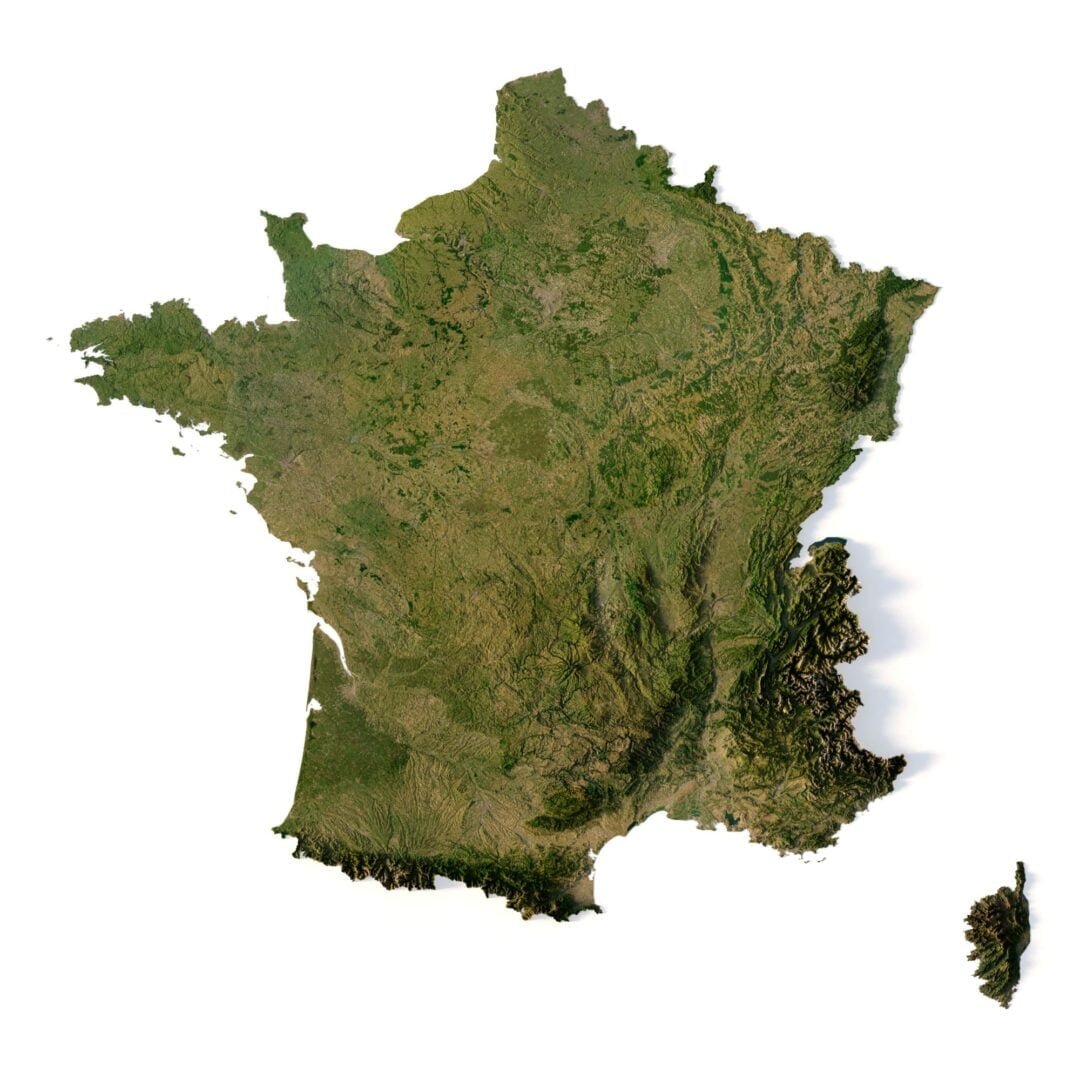 France 3D model of the terrain | 3D Models and 3D Maps of France relief