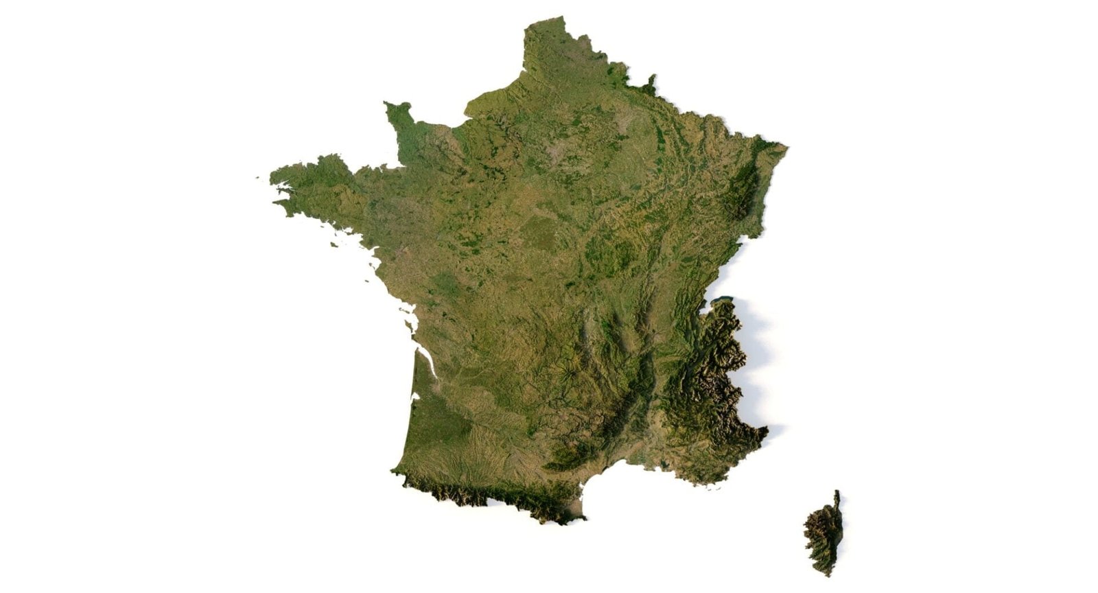 France 3D model of the terrain | 3D Models and 3D Maps of France relief