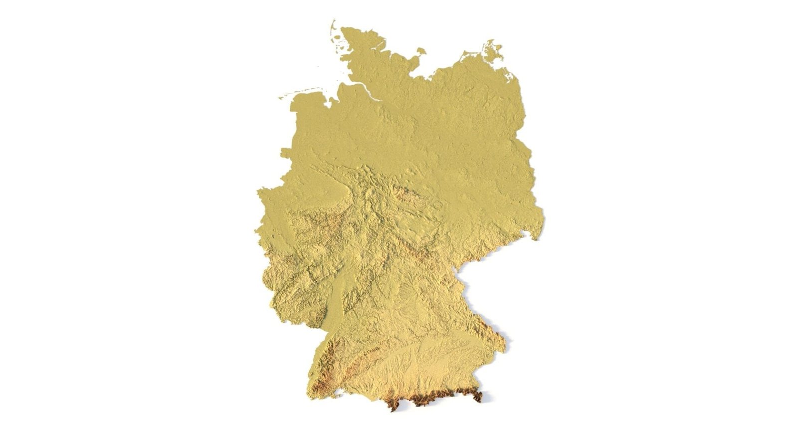 Germany 3D model terrain | Custom 3D Models and 3D Maps