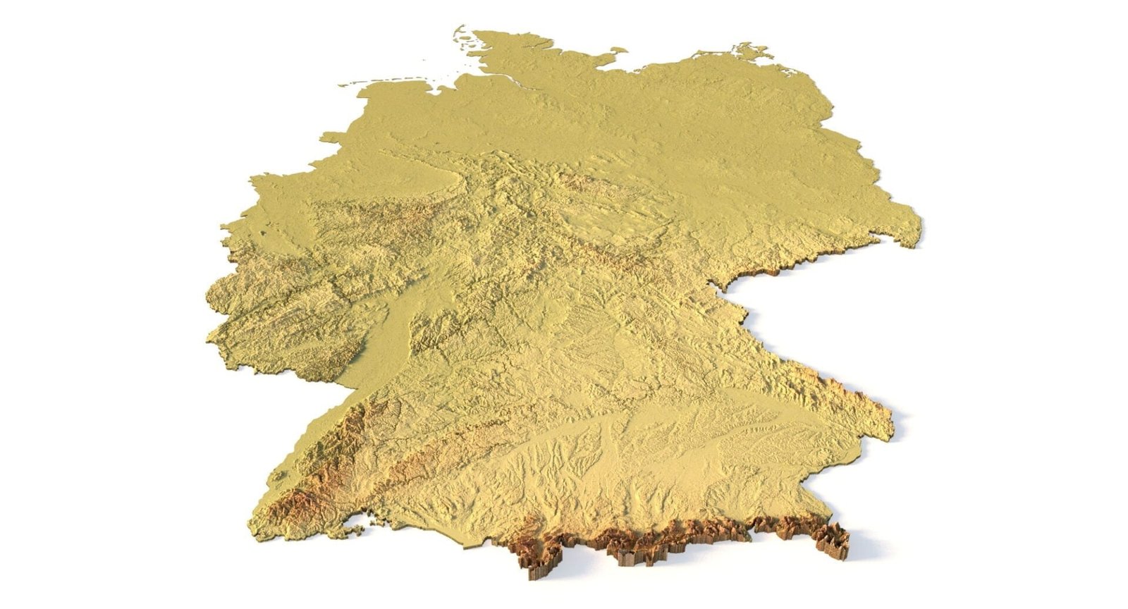 Germany 3D model terrain | Custom 3D Models and 3D Maps