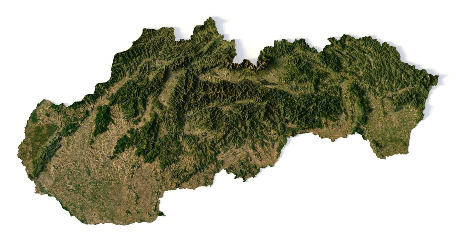 Slovakia 3D model of the terrain | 3D Models and 3D Maps download