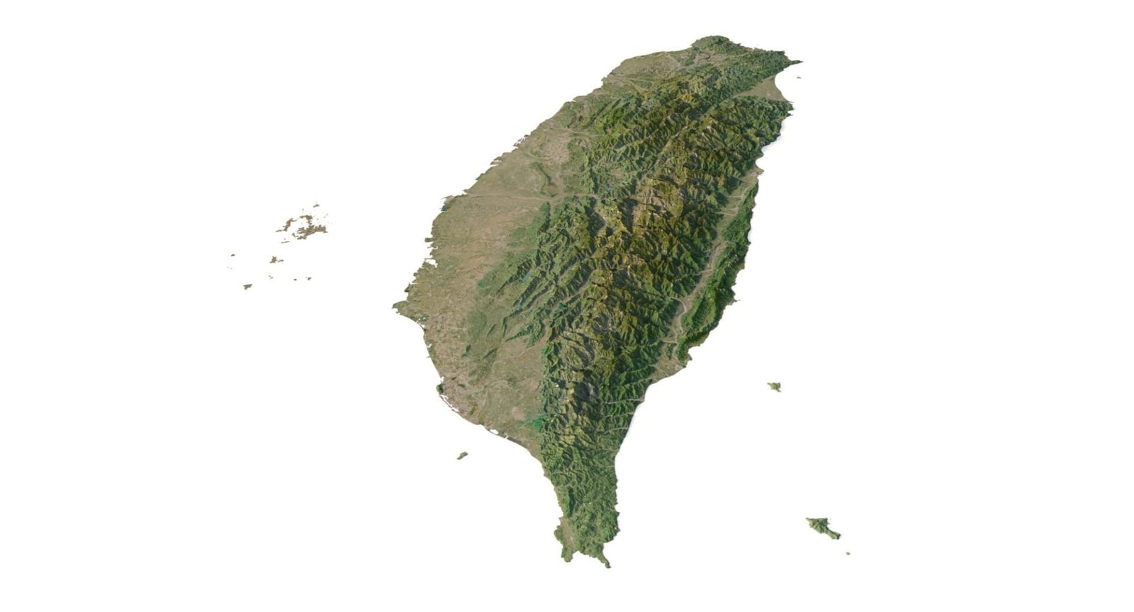 Taiwan 3D model of the terrain | Custom 3D Models and 3D Maps