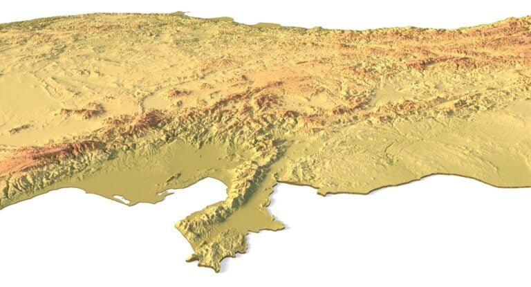 Turkey country terrain 3D model | 3D Models and 3D Maps of Turkey relief