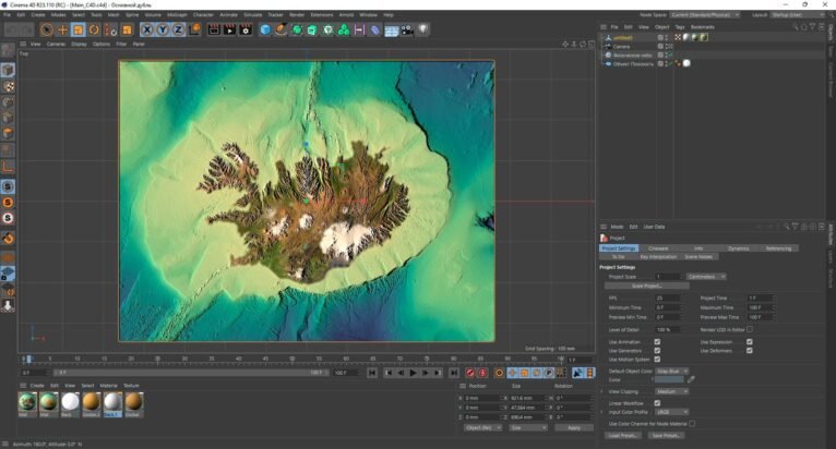 Iceland Terrain Without Water 3D Model | 3D Models and 3D Maps