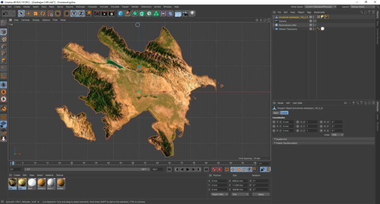Azerbaijan 3D Model - Perfect for 3D Printing, CNC Milling, Design and Art