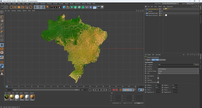 Brazil 3D Model - Perfect for 3D Printing, CNC Milling, Design and Art