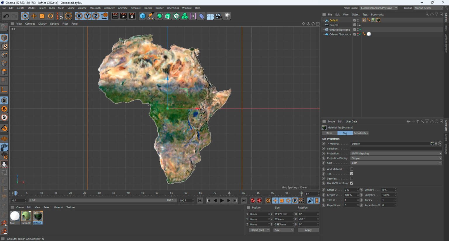 Africa 3D Map Model – Topographic Representation of Africa