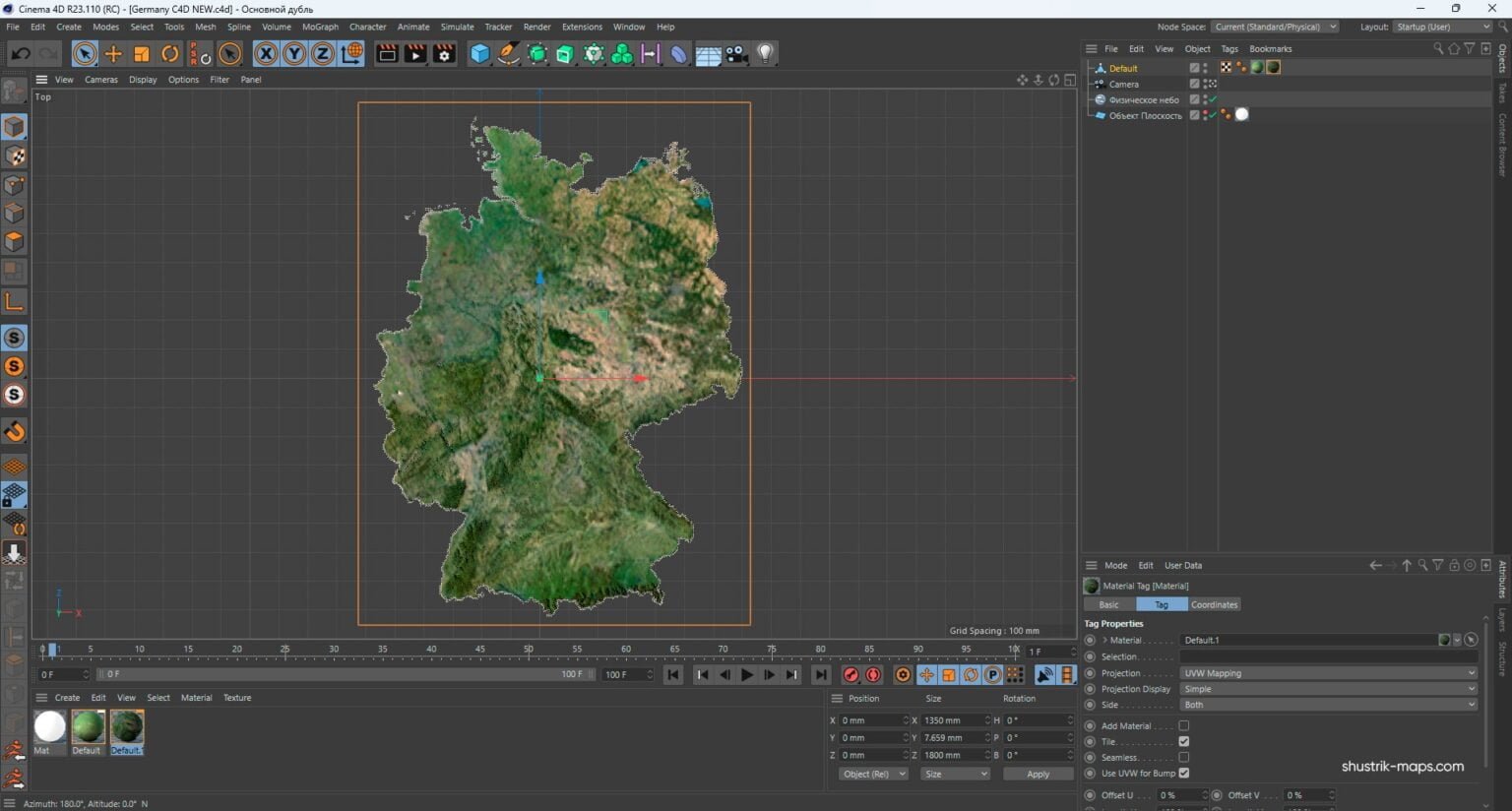 Buy high-quality Germany 3D Model Terrain for 3D Design and Art