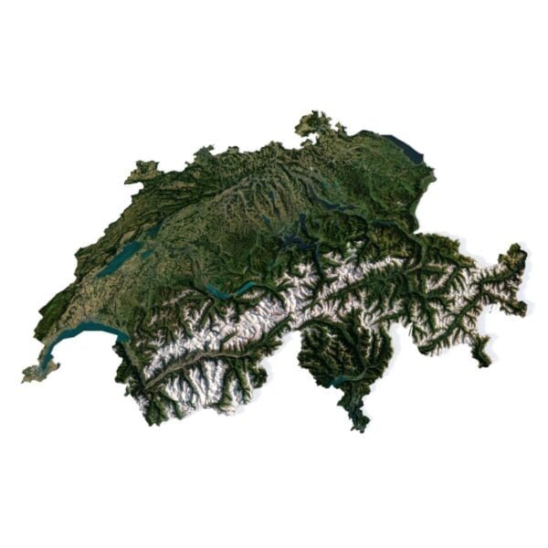 Buy high-quality Switzerland 3D Model Terrain for 3D Design and Art