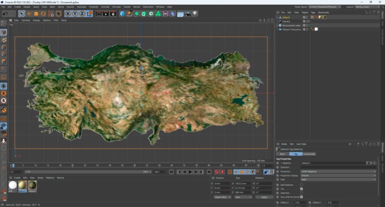 Buy high-quality Turkey 3D Model Terrain for 3D Design and Art