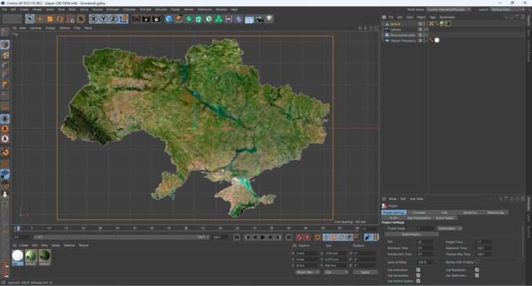 Buy high-quality Ukraine 3D Model Terrain for 3D Design and Art