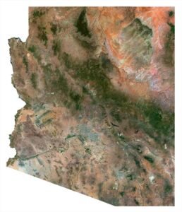 Buy Arizona State 3D Model Terrain Map for 3D Design and Art
