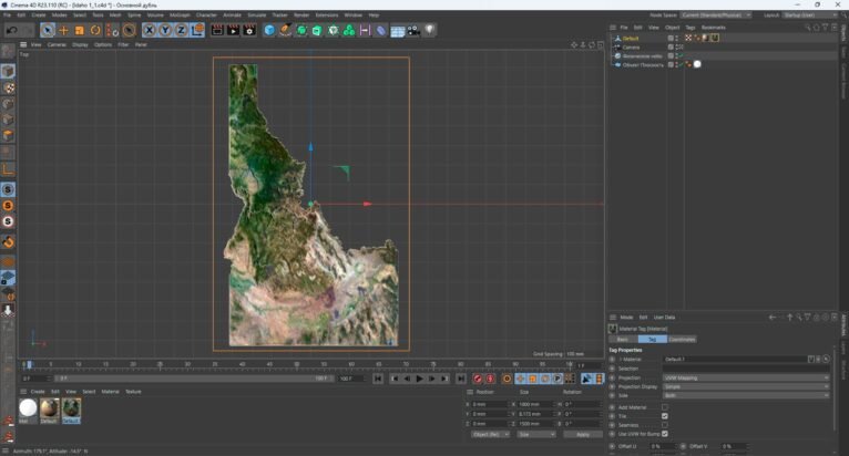 Buy Idaho State 3D Model Terrain Map for 3D Design and Art