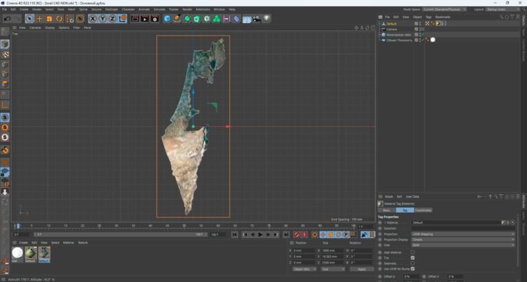 Israel 3D Model C4D OBJ – Terrain Height & Textured Game Ready Map