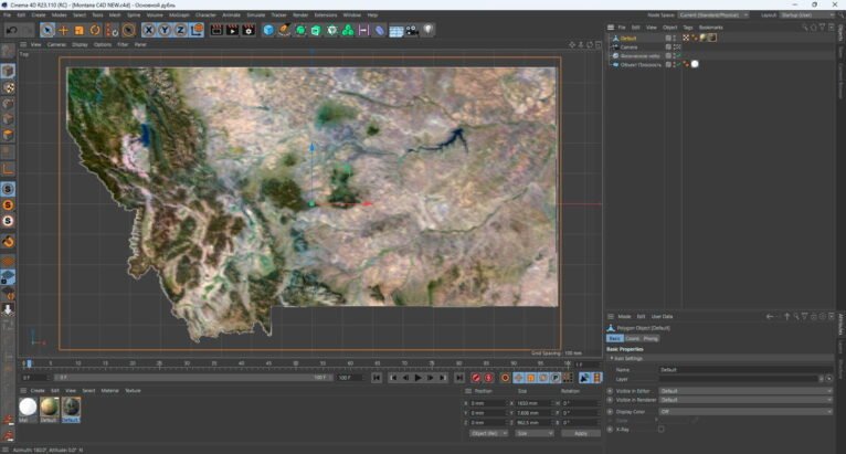 Buy Montana State 3D Model Terrain Map for 3D Design and Art