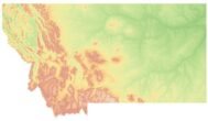Buy Montana State 3D Model Terrain Map for 3D Design and Art