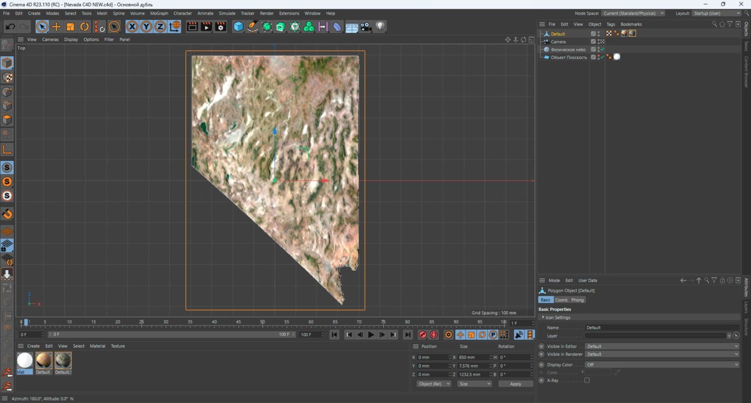 Buy Nevada State 3D Model Terrain Map for 3D Design and Art