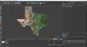 Texas State 3D Model Terrain Map for 3D Design and Art