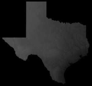 Texas State 3D Model Terrain Map for 3D Design and Art