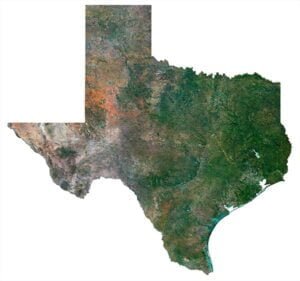 Texas State 3D Model Terrain Map for 3D Design and Art
