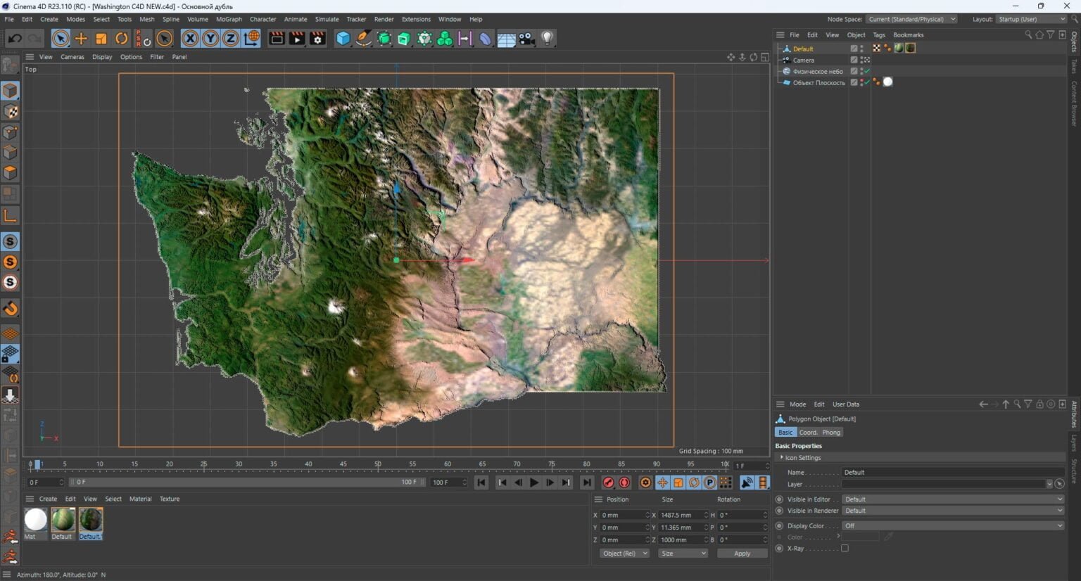 Buy Washington State 3D Model Terrain Map for 3D Design and Art