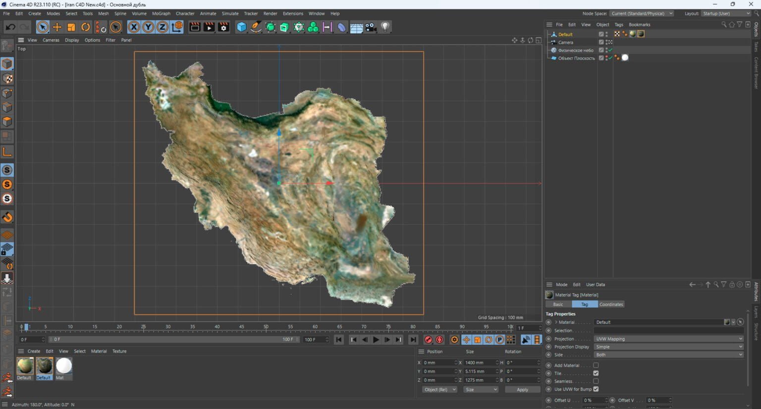 Iran 3D Model Terrain Map for 3D Design and Art. Buy 3D Maps