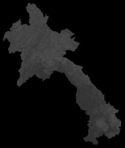 Laos 3D Model Terrain Map for 3D Design and Art. Buy 3D Maps