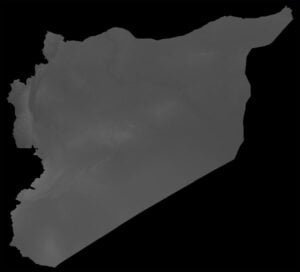 Syria 3D Model Terrain Map for 3D Design and Art. Buy 3D Maps