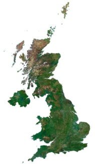 United Kingdom 3D Model Terrain Map for 3D Design and Art.