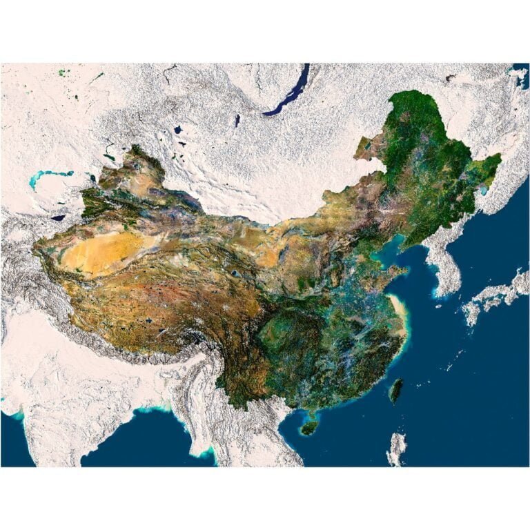 China 3D Map - Perfect for Education and Decor
