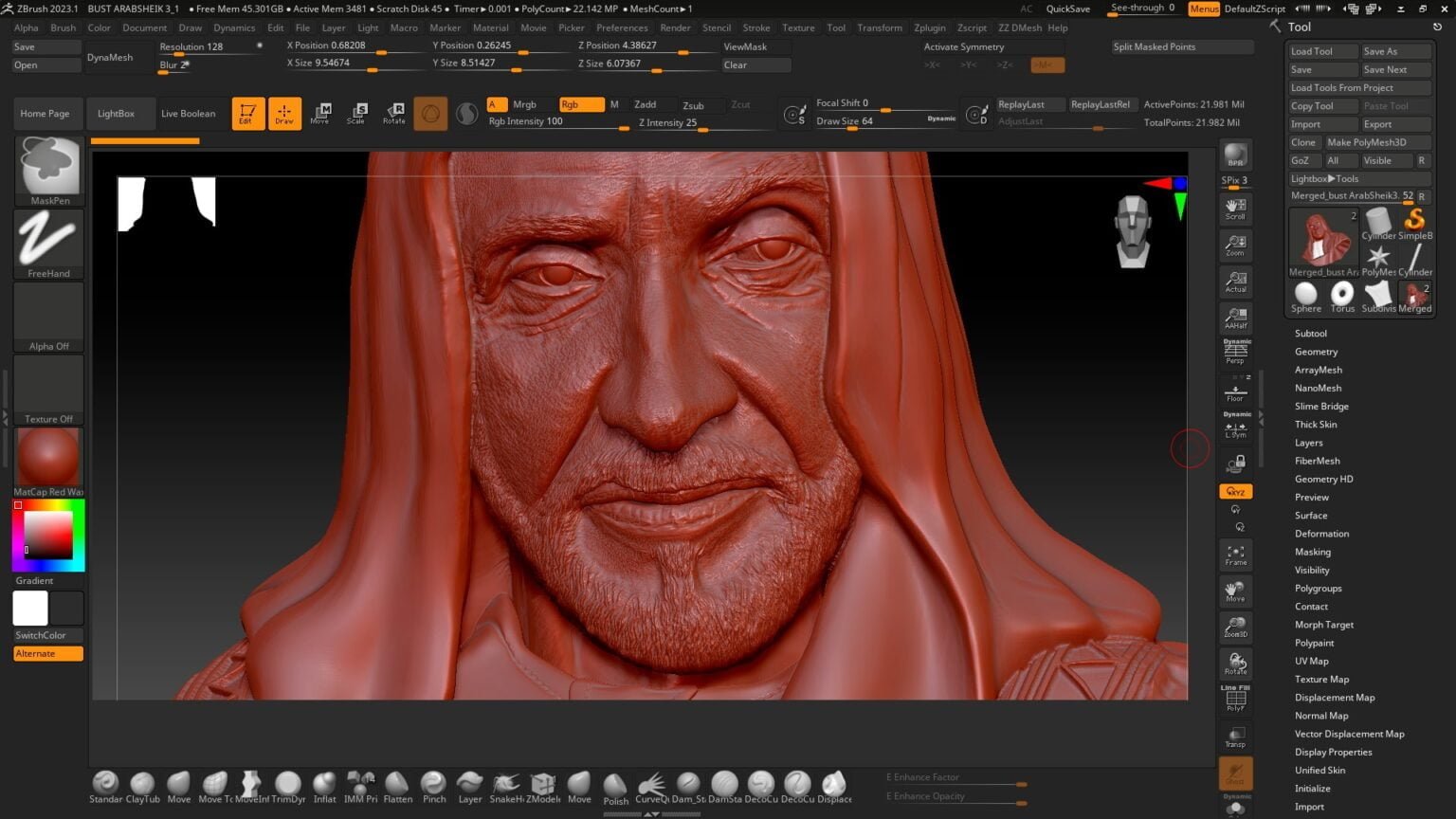 Sheikh Zayed 3D Model: Sculpture for 3D Printing and Milling