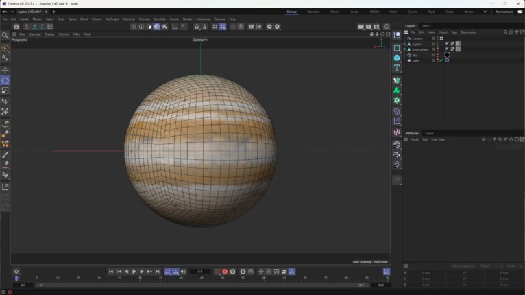 Realistic Jupiter 3D Model for Astronomy & Space Simulations
