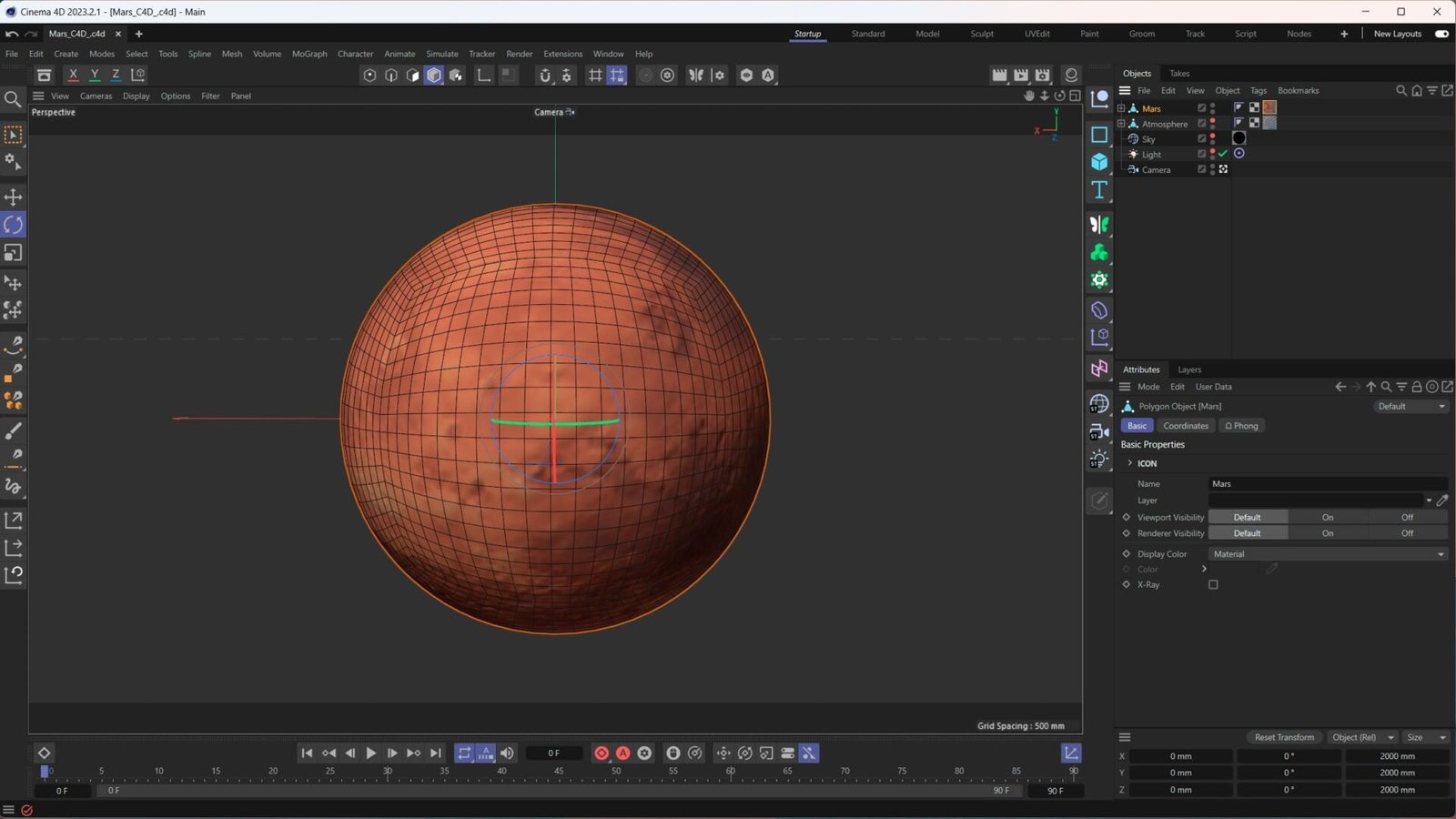 Mars Planet 3D Model | Realistic Mars Model for Research & Decor