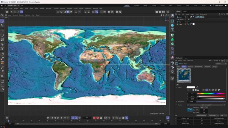World Earth Map 3D – Flat Earth Model for 3D Visualization
