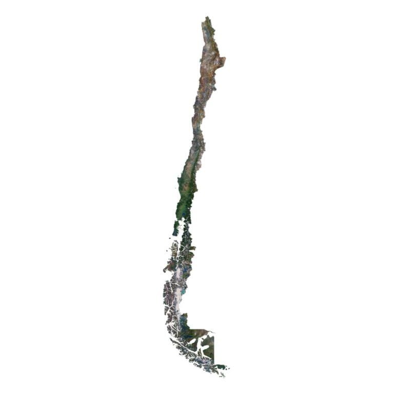 Chile 3D Model Terrain Map for 3D Design and Art. Download