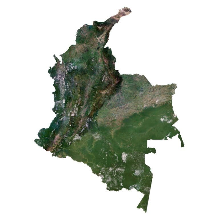Colombia 3D Model Terrain Map for 3D Design and Art. Download