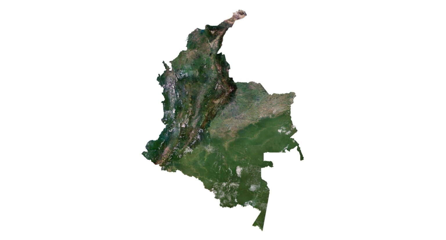 Colombia 3D Model Terrain Map for 3D Design and Art. Download