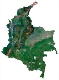 Colombia 3D Model Terrain Map for 3D Design and Art. Download