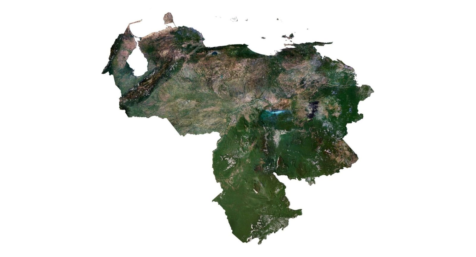 Venezuela 3D Model Terrain Map for 3D Design and Art. Download